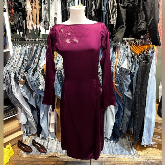 Antik Batik | Dresses | Vintage Y2k Silk Antik Batik Long Sleeve Mesh ...